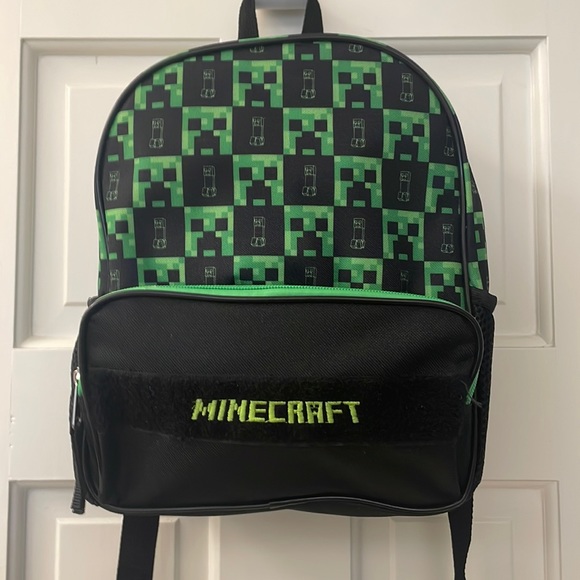 Minecraft | Accessories | Minecraft Creeper Childrens Backpack Adjustable Straps 4 Character ...